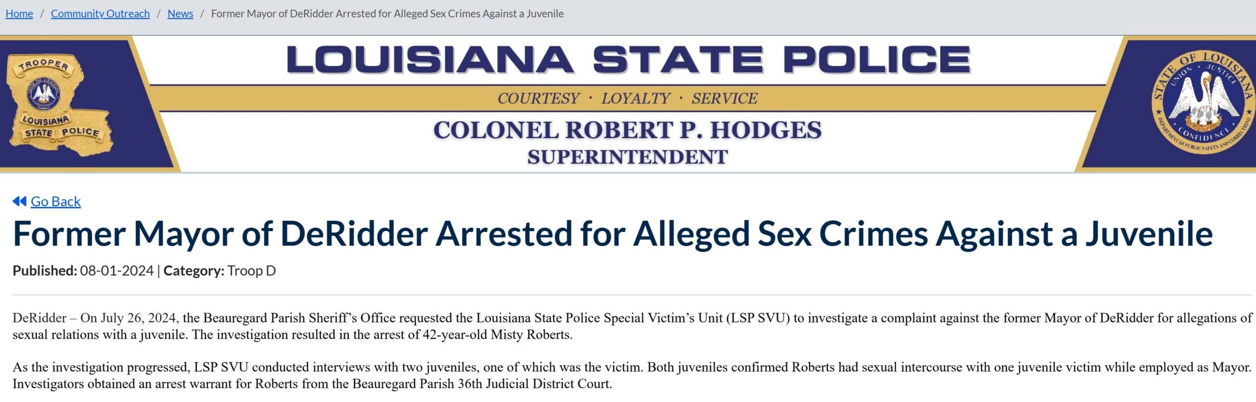 KOENIG: Former Mayor Misty Roberts Gets Slap on the Wrist for Sex ...